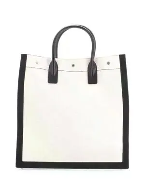 Saint Laurent Rive Gauche Shopper Canvas Tall Tote Bag