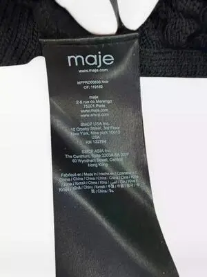 Maje Pointelle V-neck A-line Dress