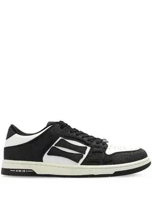 Amiri Shimmer Skel Top Low Sneakers - Black