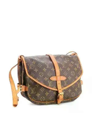 LOUIS VUITTON Saumur Handbag Monogram Canvas 30 Crossbody Bag - Brown