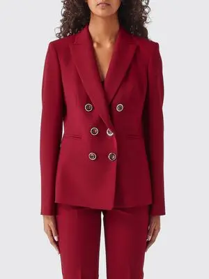 Pinko Alexia Cropped Double-breasted Crêpe Blazer - Red