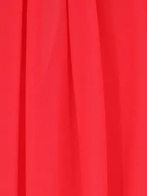 Elisabetta Franchi Long-sleeved Georgette Blouse With Jewel Neck - Red