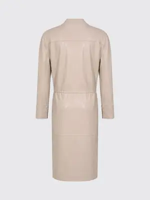 Pinko Faux Leather Midi Shirtdress