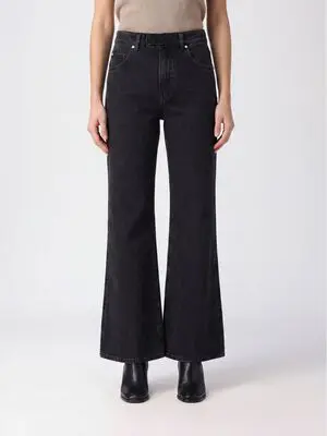 Pinko High-waisted Flare-leg Jeans With Side Slits - Black