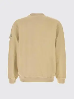 Stone Island Cotton Jersey Crewneck Sweatshirt With Compass Logo Patch - Beige