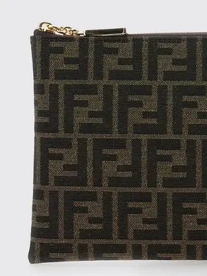 Fendi Baguette Clutch In Ff Monogram Jacquard Technical Fabric