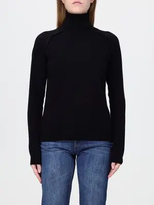 DONDUP Long-sleeved Wool Turtleneck Sweater With Ribbed Hems - Black