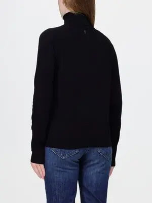 DONDUP Long-sleeved Wool Turtleneck Sweater With Ribbed Hems - Black