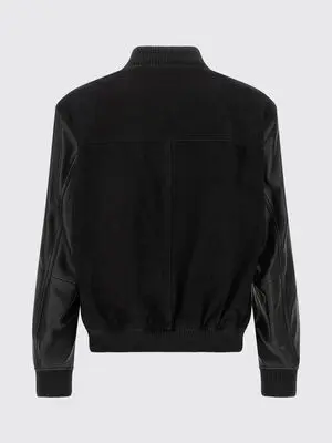 BOSS Faux Leather Varsity Bomber Jacket