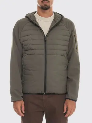BOSS Short Water-repellent Puffer Jacket With Hood And Logo Patch - Green