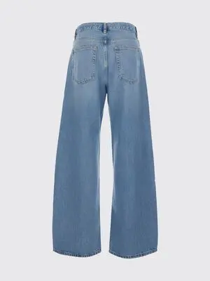 FRAME The Off Duty Baggy Cotton Denim Jeans With Drawstring Waist - Blue
