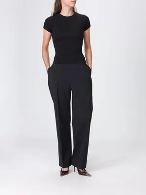 Saint Laurent Slim Fit Cotton T-shirt With Monogram
