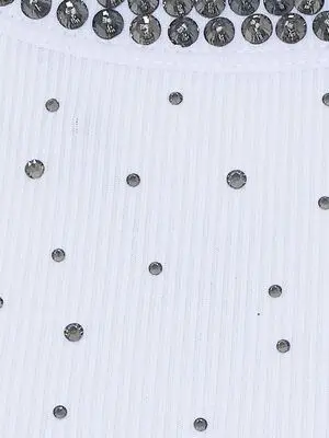 Pinko Rhinestone Embellished Off-the-shoulder Top - White