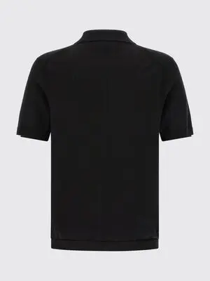 BOSS Cotton Knit Zip-up Polo Shirt