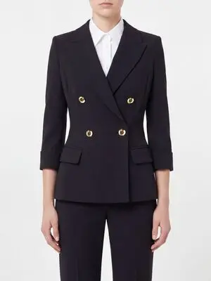Elisabetta Franchi Double Breasted Blazer - Black