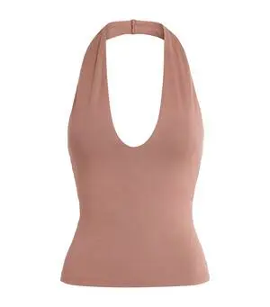 SKIMS Smooth Layers Halter Top - Brown