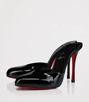 CHRISTIAN LOUBOUTIN Dolly Mule 100 Patent Mules - Black