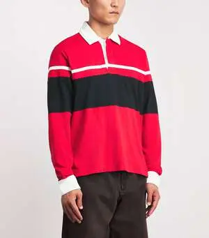 Rag & Bone Cotton Stripe Polo Rugby Shirt