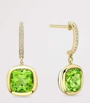 BOODLES Yellow Peridot And Diamond Earrings