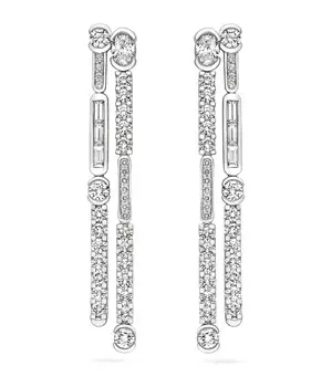 BOODLES Platinum And Diamond Play Of Light Drop Earrings - Silver