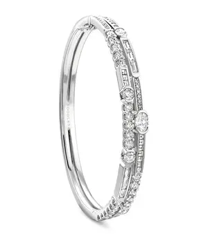 BOODLES Platinum And Diamond Play Of Light Bangle - Silver