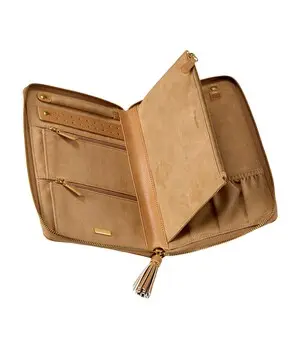 Wolf Large Lauren Portfolio Jewellery Case - Brown