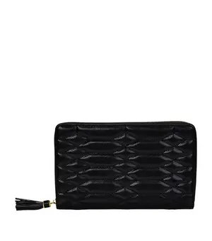 Wolf Large Lauren Portfolio Jewellery Case - Black