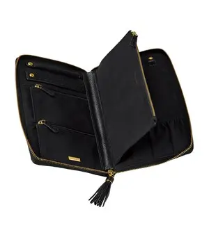 Wolf Large Lauren Portfolio Jewellery Case - Black