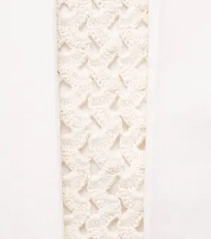 Escvdo Crochet-panel Wide-leg Trousers