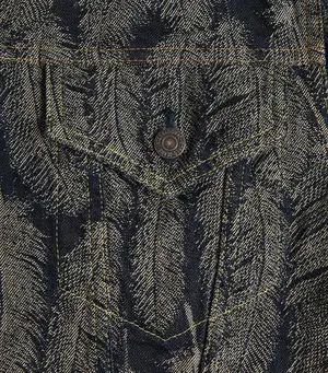 Kapital Magpie Feather Jacquard Denim Jacket