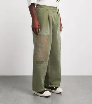 Kapital Fatigue Herringbone Baggie Jeans