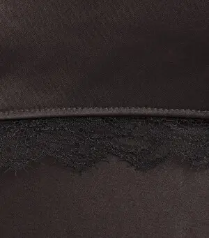 LESET Lace-trim Barb Tank Top