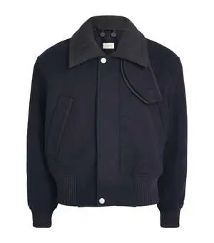CRAIG GREEN Heavyweight Wool Flight Jacket - Navy