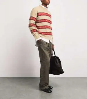 Dries Van Noten Alpaca-wool-blend Stripe Sweater