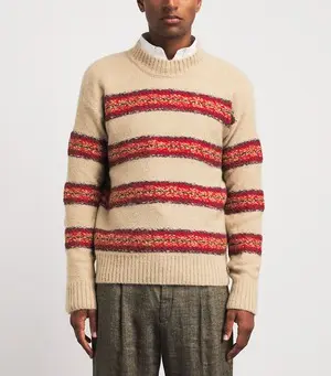 Dries Van Noten Alpaca-wool-blend Stripe Sweater