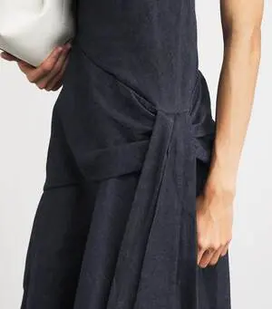 Zimmermann Valiant Draped Denim Maxi Dress