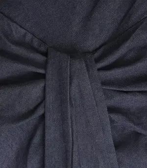 Zimmermann Valiant Draped Denim Maxi Dress