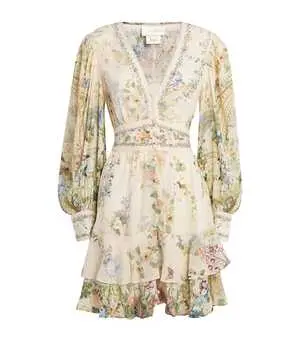 Camilla Silk Midsummer Masterpiece Ruffle Mini Dress