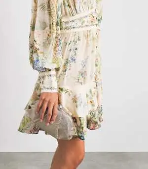 Camilla Silk Midsummer Masterpiece Ruffle Mini Dress