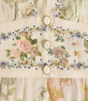 Camilla Silk Midsummer Masterpiece Ruffle Mini Dress