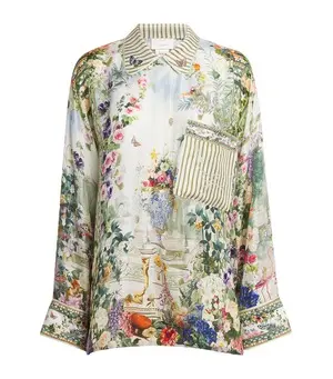 Camilla Silk Art For The Empress Shirt - Green