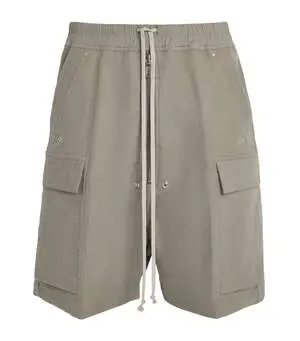 Rick Owens Organic Cotton Cargobella Shorts - White