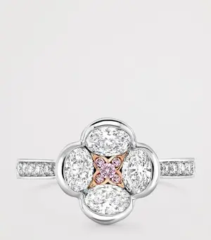 BOODLES Platinum And Diamond Posie Ring