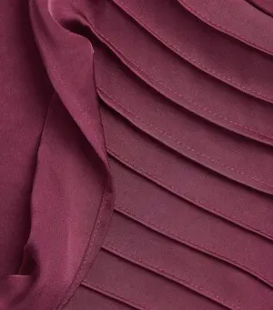 Claudie Pierlot Satin Ruffled Mini Dress