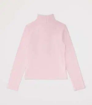 Monnalisa Ribbed Ruffle Rollneck Top