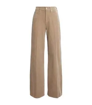 7 For All Mankind Corduroy Lotta Wide-leg Trousers - Beige