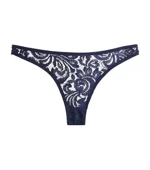 COCO DE MER Lace Tamara Brazilian Briefs - Blue