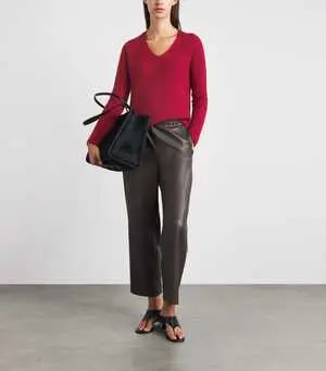 Max Mara Ribbed V-neck Sweater