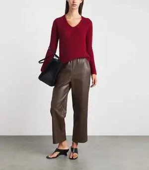 Max Mara Faux Leather Trousers