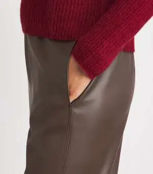 Max Mara Faux Leather Trousers